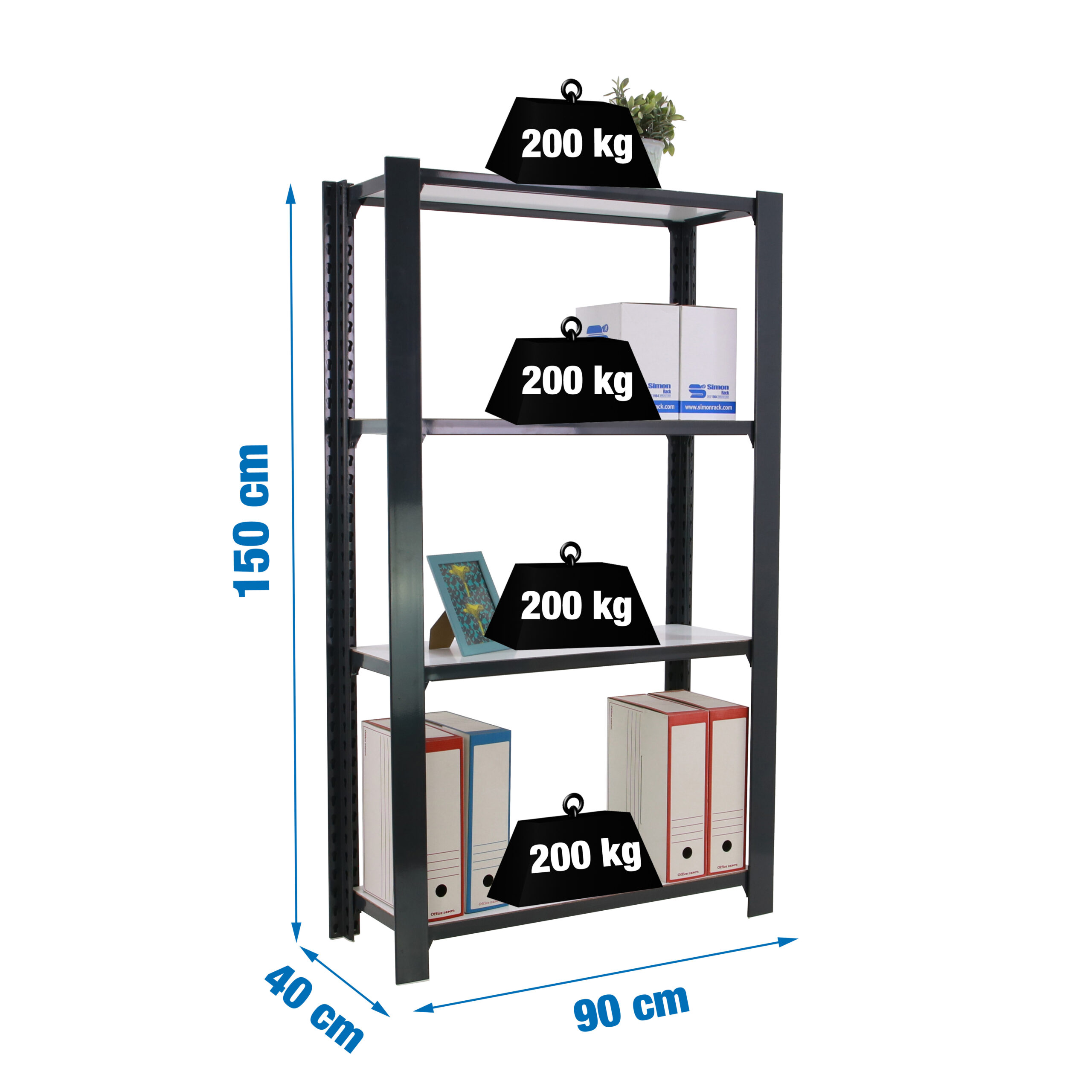 Officlick 4/300 Wood I.M. Antracita/Blanco - Ferreteria Dosil