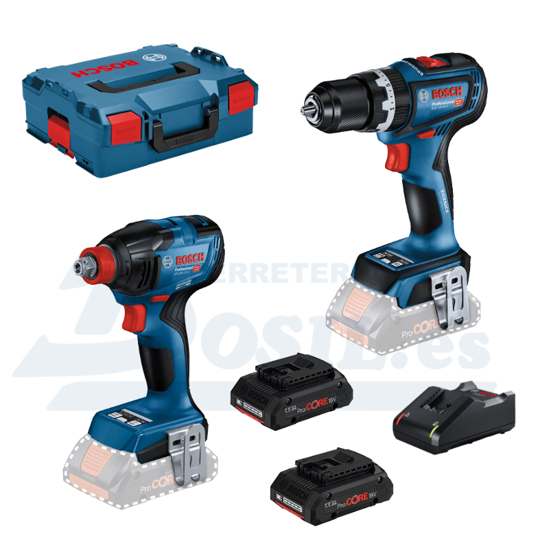 GDX 18V-200 C + GSB 18V-90 + L-Boxx - Ferreteria Dosil